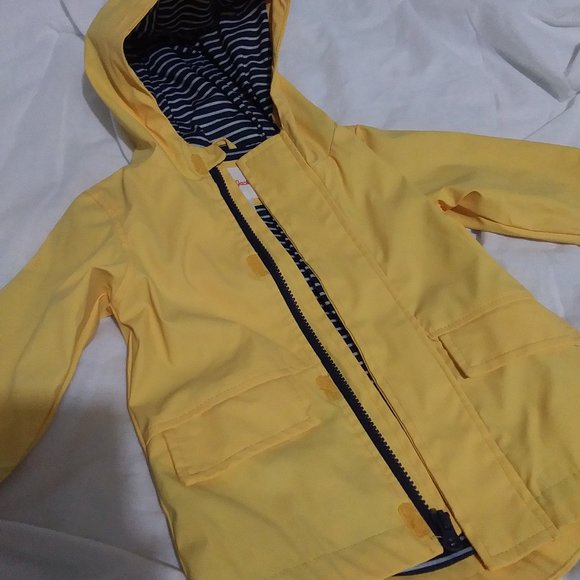 Cat & Jack | Jackets & Coats | Cat Jack Yellow Raincoat Hood Zipper And ...